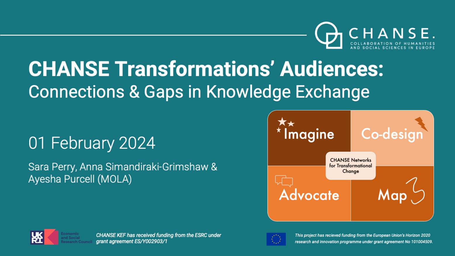 CHANSE Transformations’ Audiences: A Presentation on Connections and ...